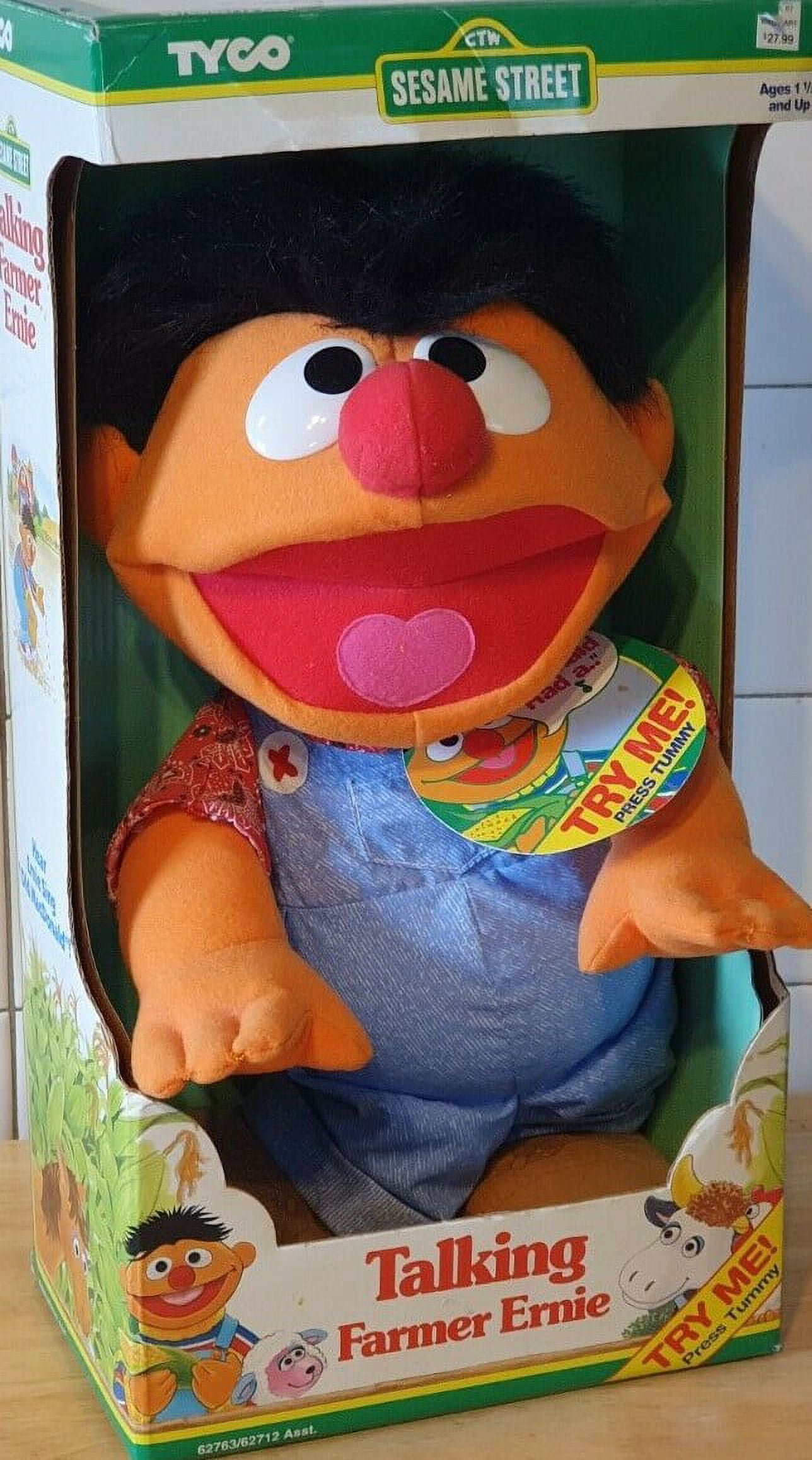 1995 Talking Farmer Ernie Sesame Street Tyco - Walmart.com