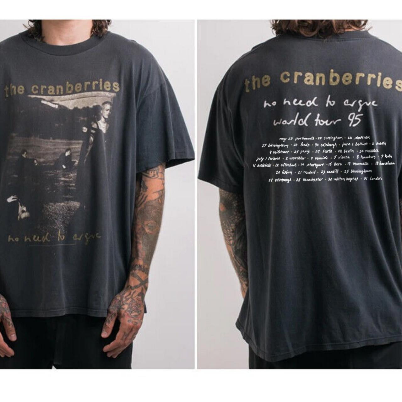 1995 The Cranberries No Need To Argue Tour T-Shirt 2 sided black tee ...