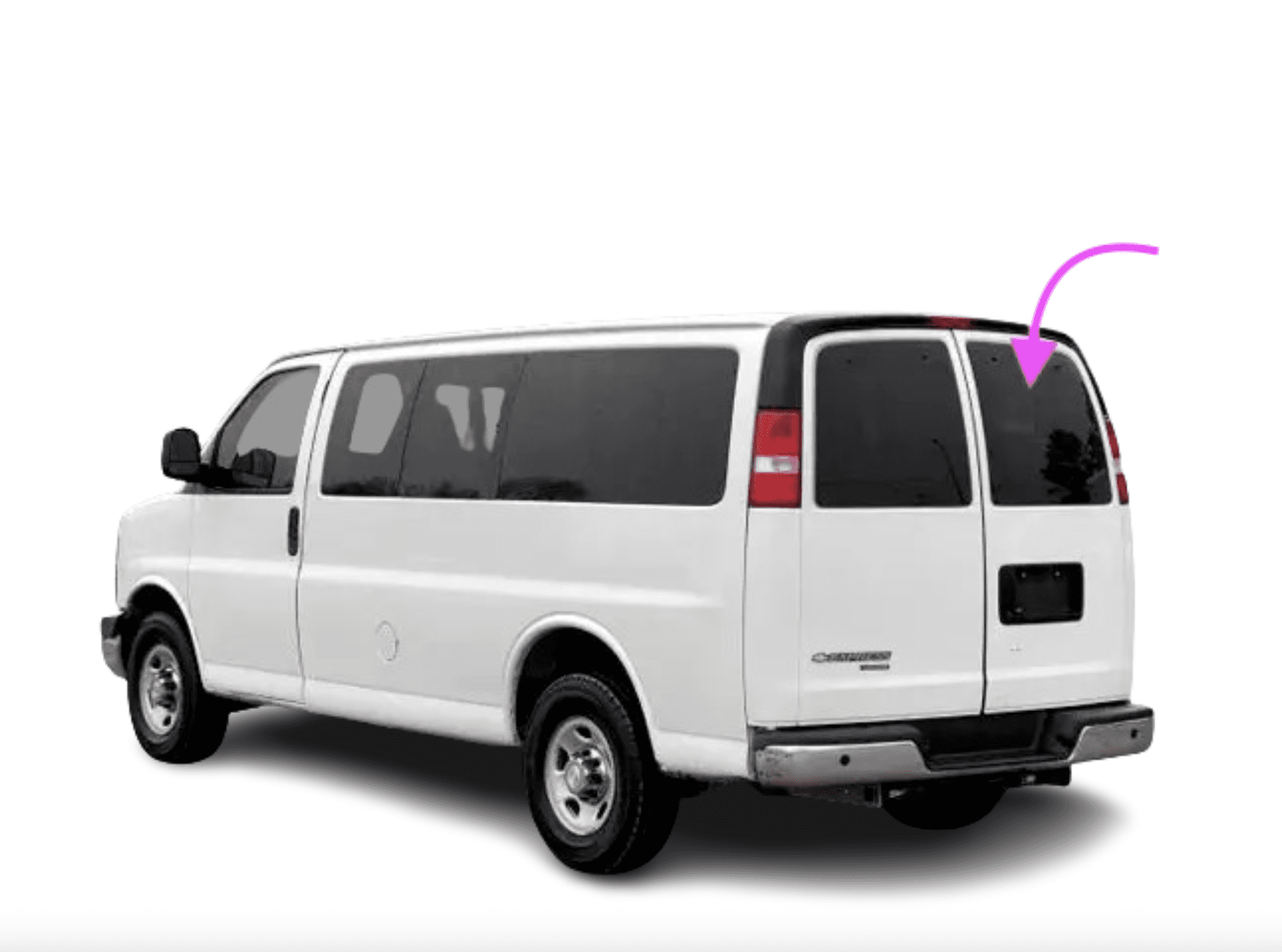 1996-2021 Chevy Express & GMC Savana Van Passenger Right Side Back ...