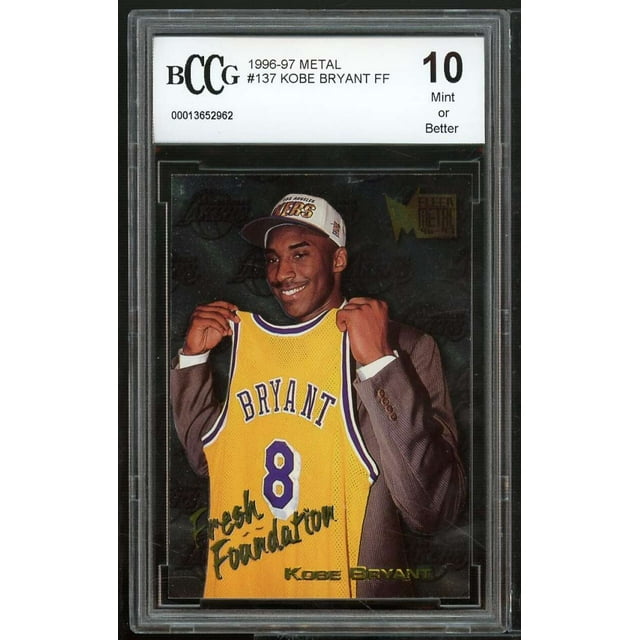 1996-97 Metal #137 Kobe Bryant Rookie Card BGS BCCG 10 Mint+ - Walmart.com