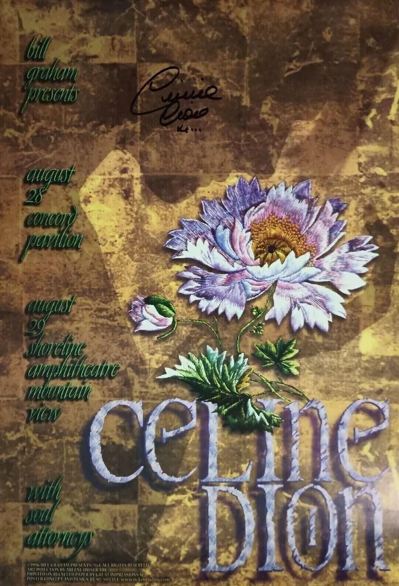 1996 CELINE DION CONCERT POSTER WALL ART PRINT ES 24 x 36 Inch Poster ...