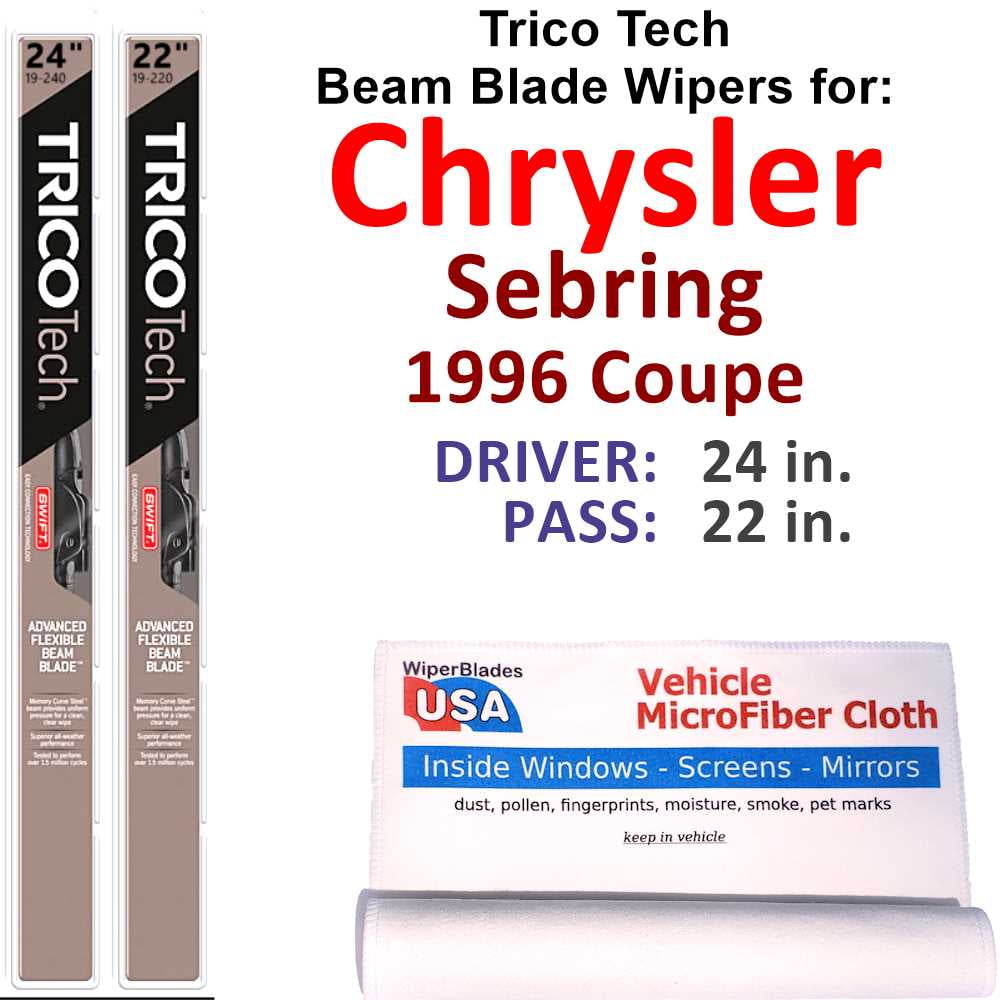 1996 Chrysler Sebring Beam Blade Wipers (Set of 2) - Walmart.com