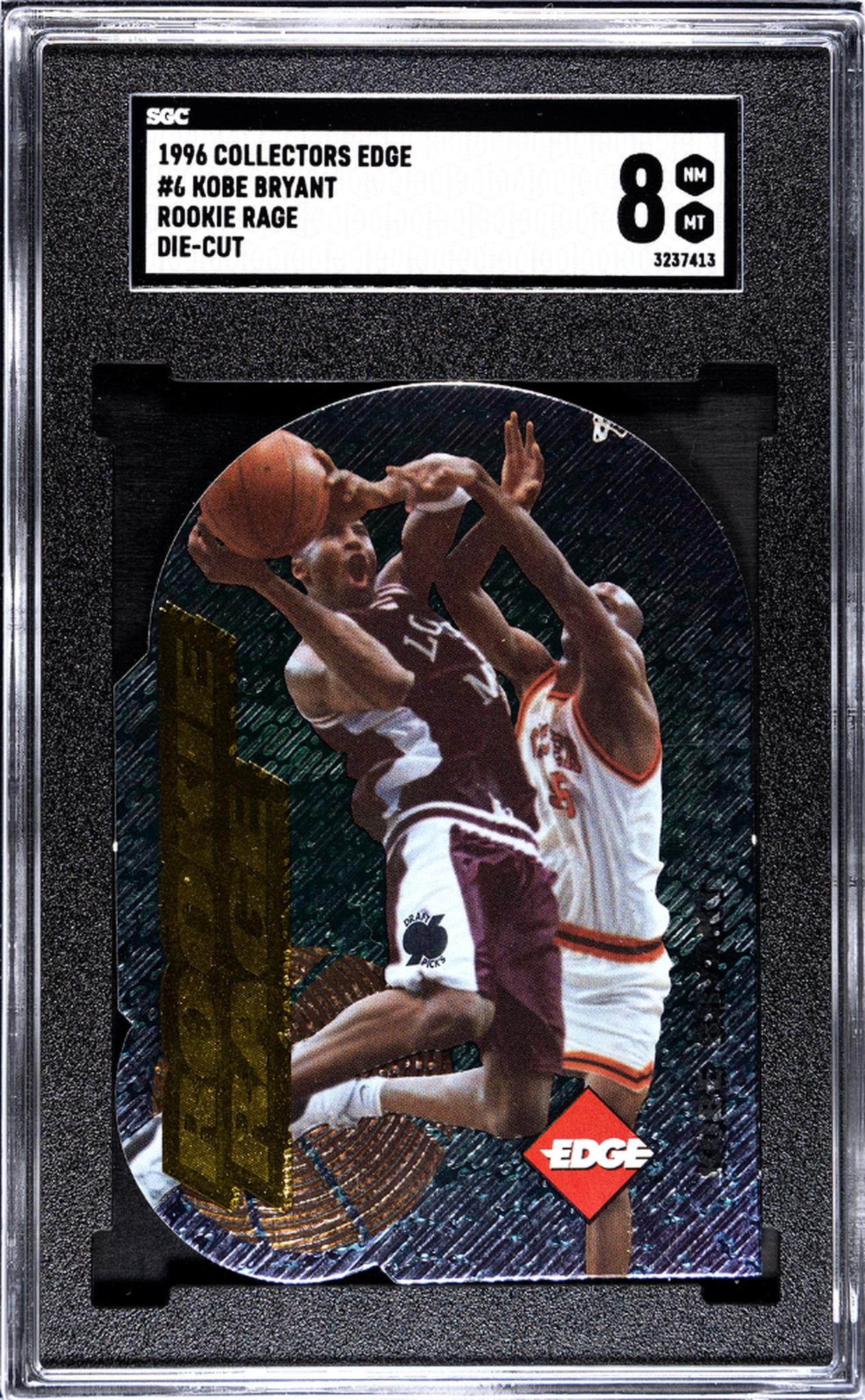 1996 Collectors Edge #6 Kobe Bryant Rookie Rage Die-Cut SGC 8 - Walmart.com