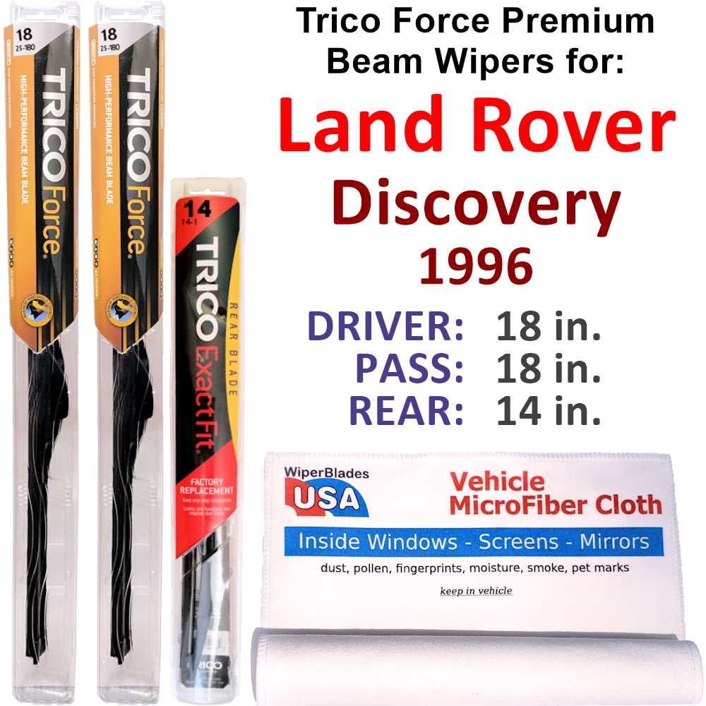 1996 Land Rover Discovery Performance Beam Wipers (Set of 3) w/Rear ...