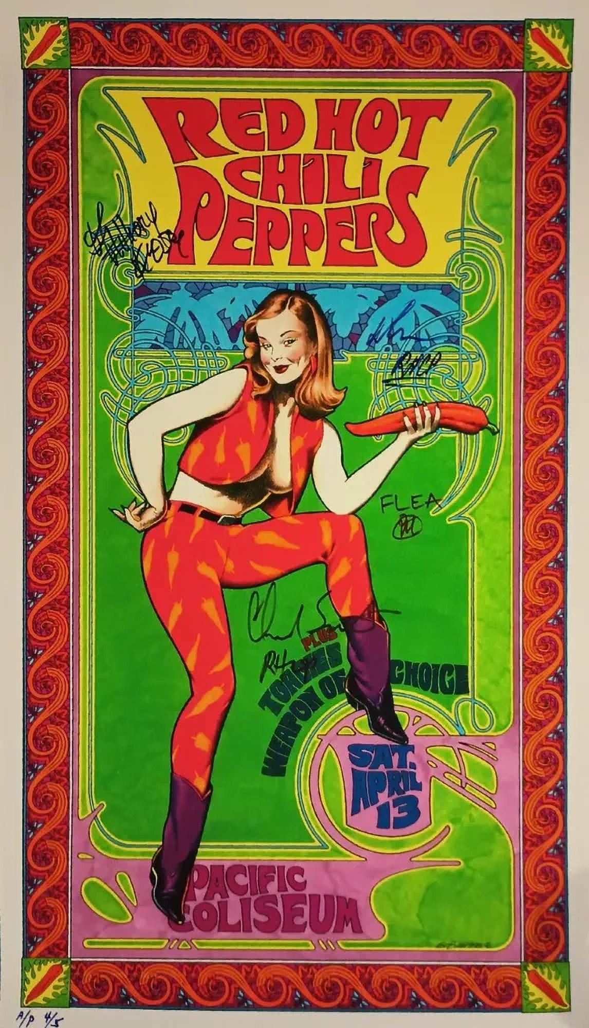1996 RED HOT CHILI PEPPERS concert poster Wall Art Print 9x17 16 x 24 ...