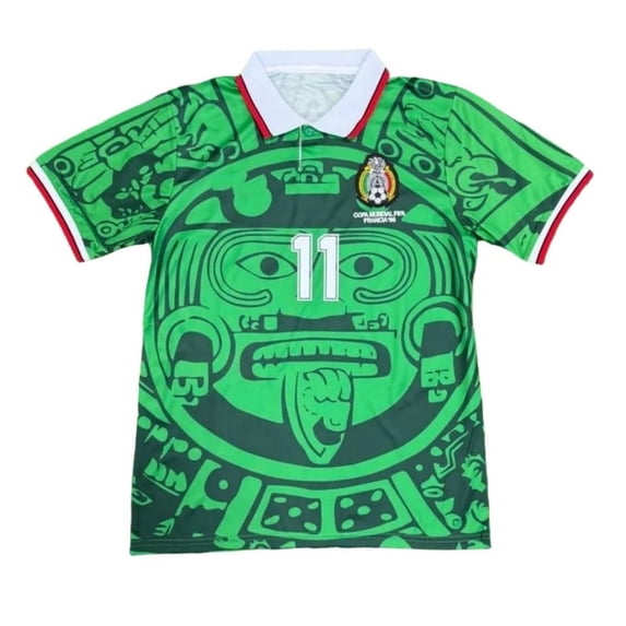 1998 Retro Mexico National Team Soccer #11 Kits Retro Style Fashion ...