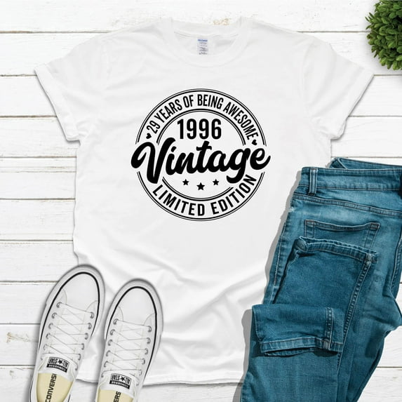 1996 Vintage Limited Edition T-Shirt: 29Th Birthday Gift, Vintage T ...