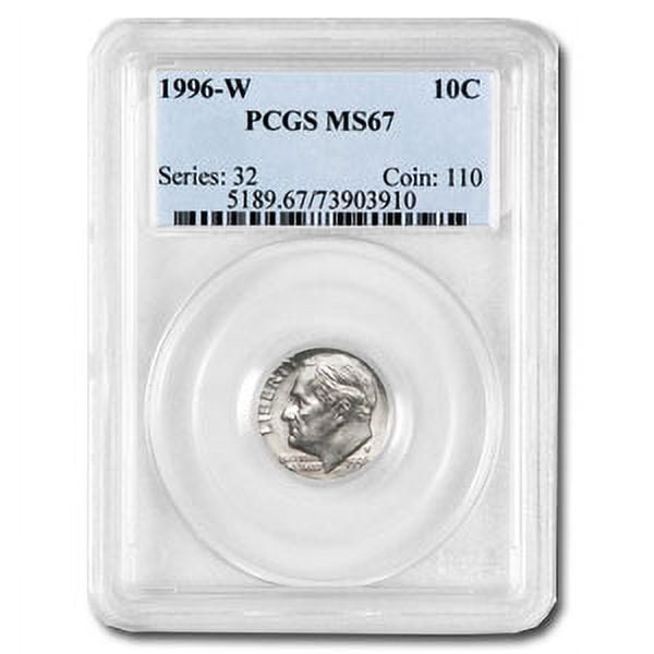 1996-W Roosevelt Dime MS-67 PCGS - Walmart.com
