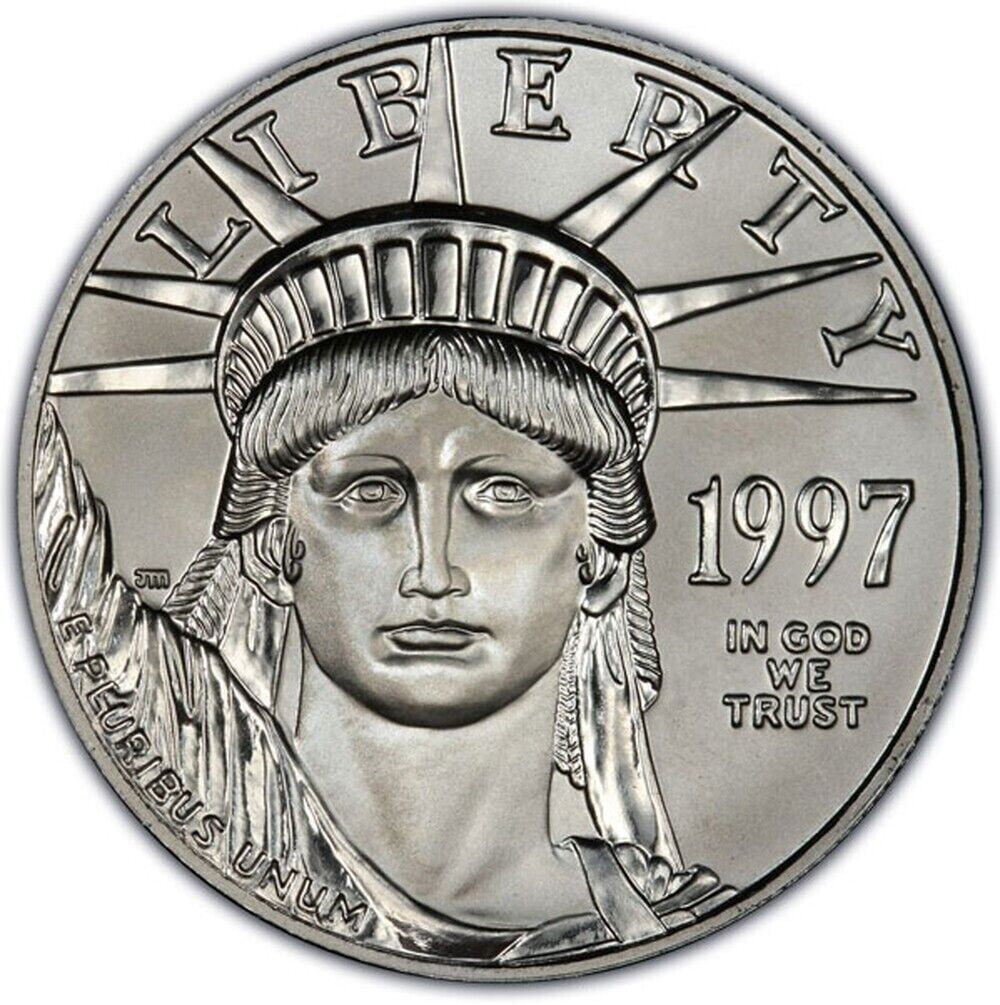 1997 1 oz $100 Platinum American Eagle .9995 Fine Coin BU - Walmart.com