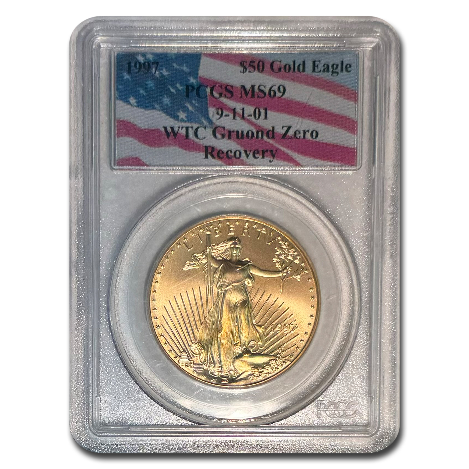 1997 1 oz American Gold Eagle MS-69 PCGS (World Trade Center) - Walmart.com
