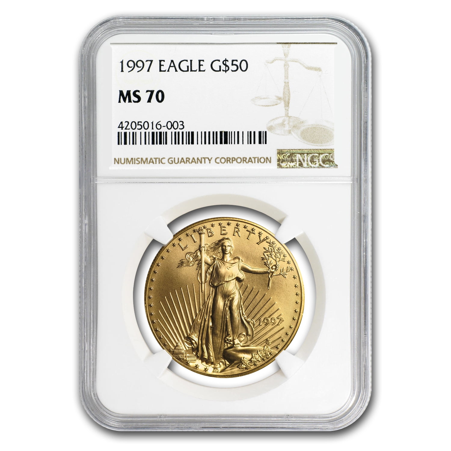 1997 1 oz American Gold Eagle MS-70 NGC - Walmart.com
