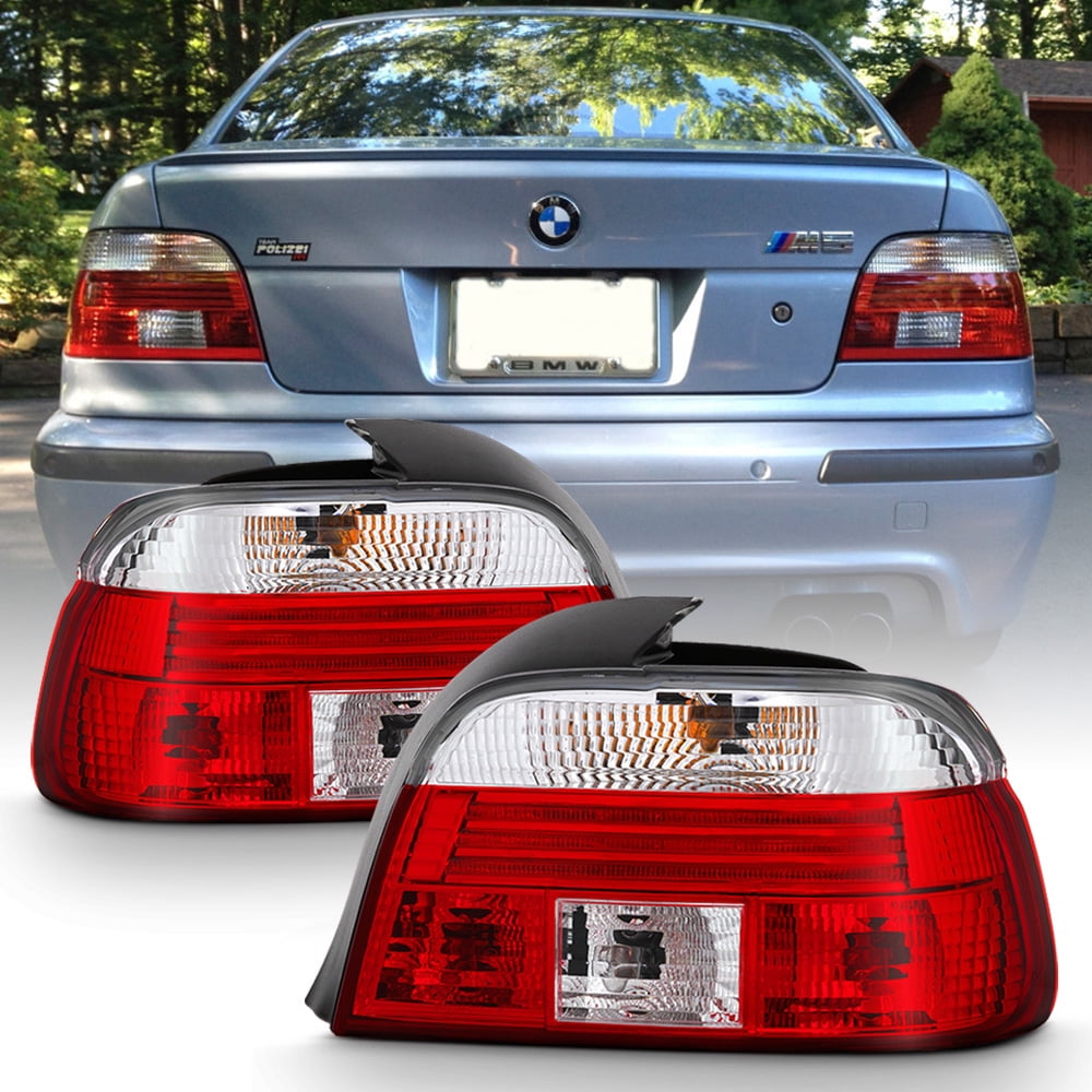 1997 1998 1999 2000 BMW E39 528i 540i M5 Red Clear Tail Lights Lamps ...