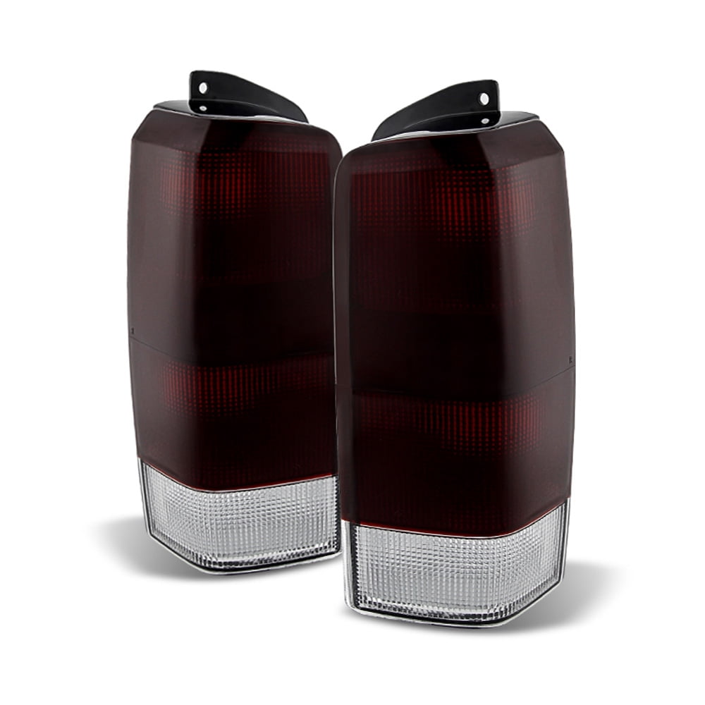 1997-2001 Jeep Cherokee [OE Style] Red Smoked Tail Lights Brake Lamps ...