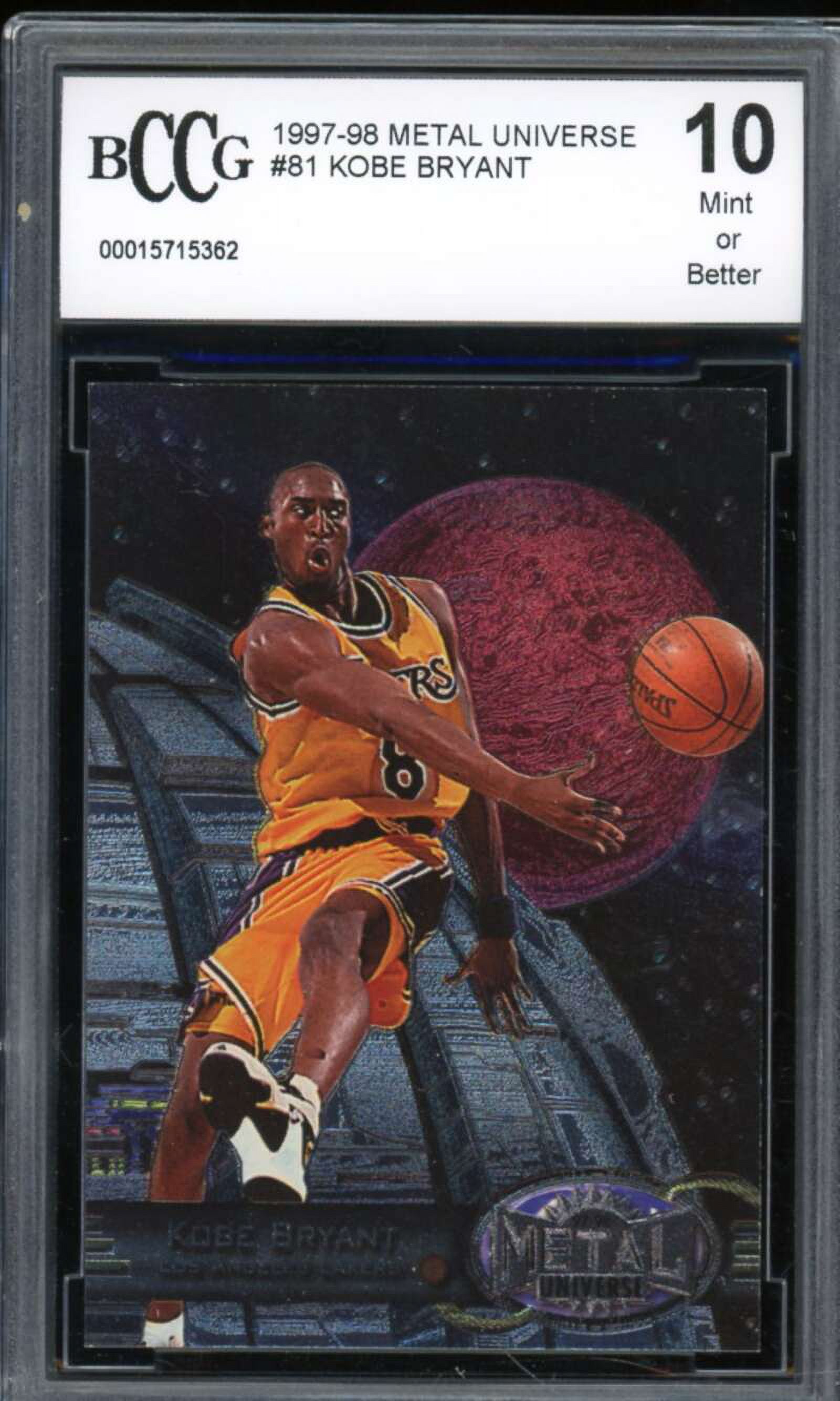1997-98 Metal Universe #81 Kobe Bryant Card BGS BCCG 10 Mint+ - Walmart.com