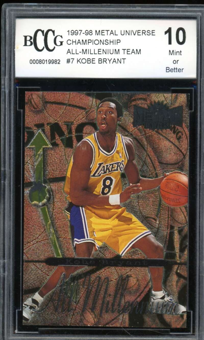 1997-98 Metal Universe Championship #7 Kobe Bryant Card BGS BCCG 10 ...