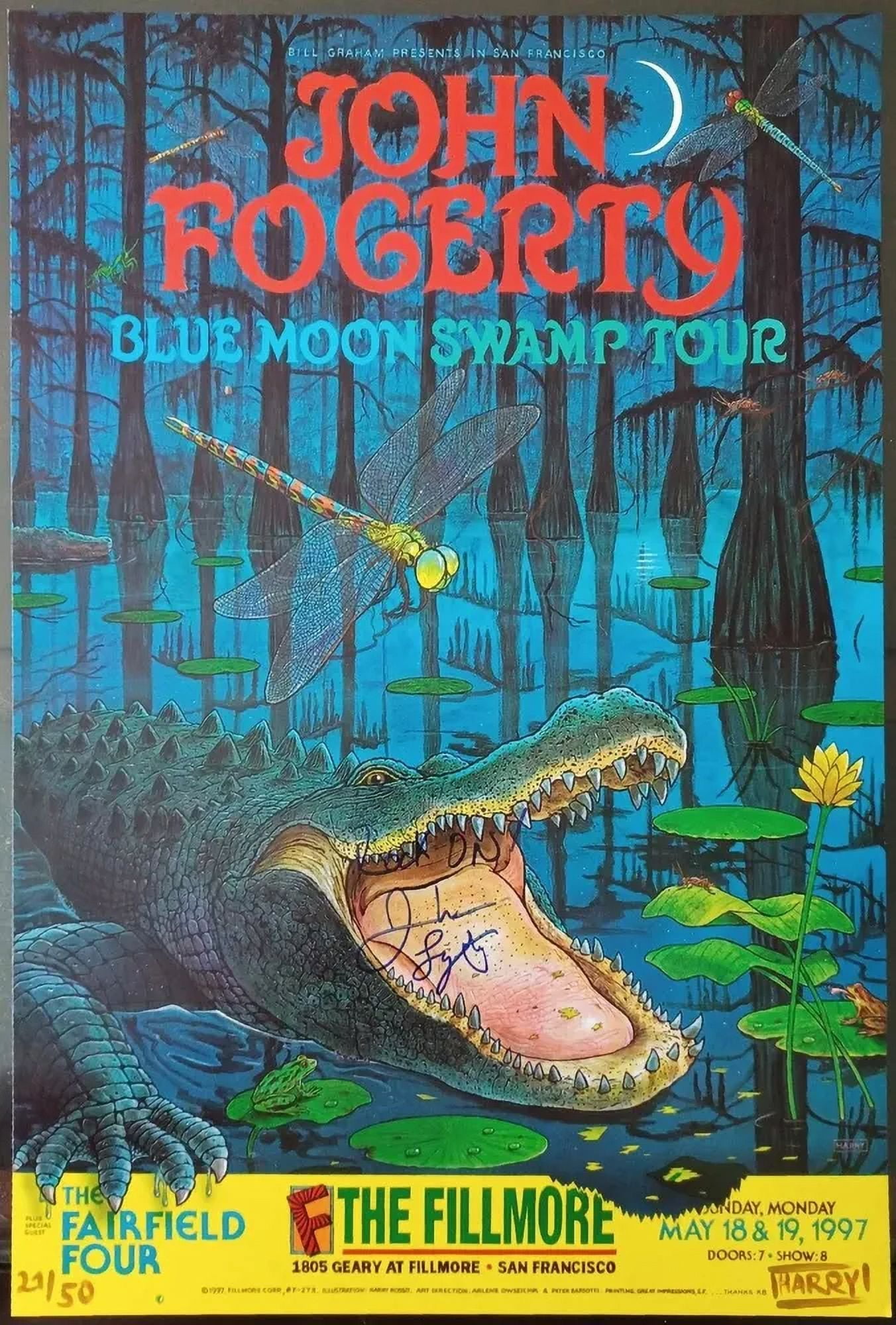 1997 CCR JOHN FOGERTY CONCERT POSTER PRINT WALL ART FACSIMILE SIGNED in ...