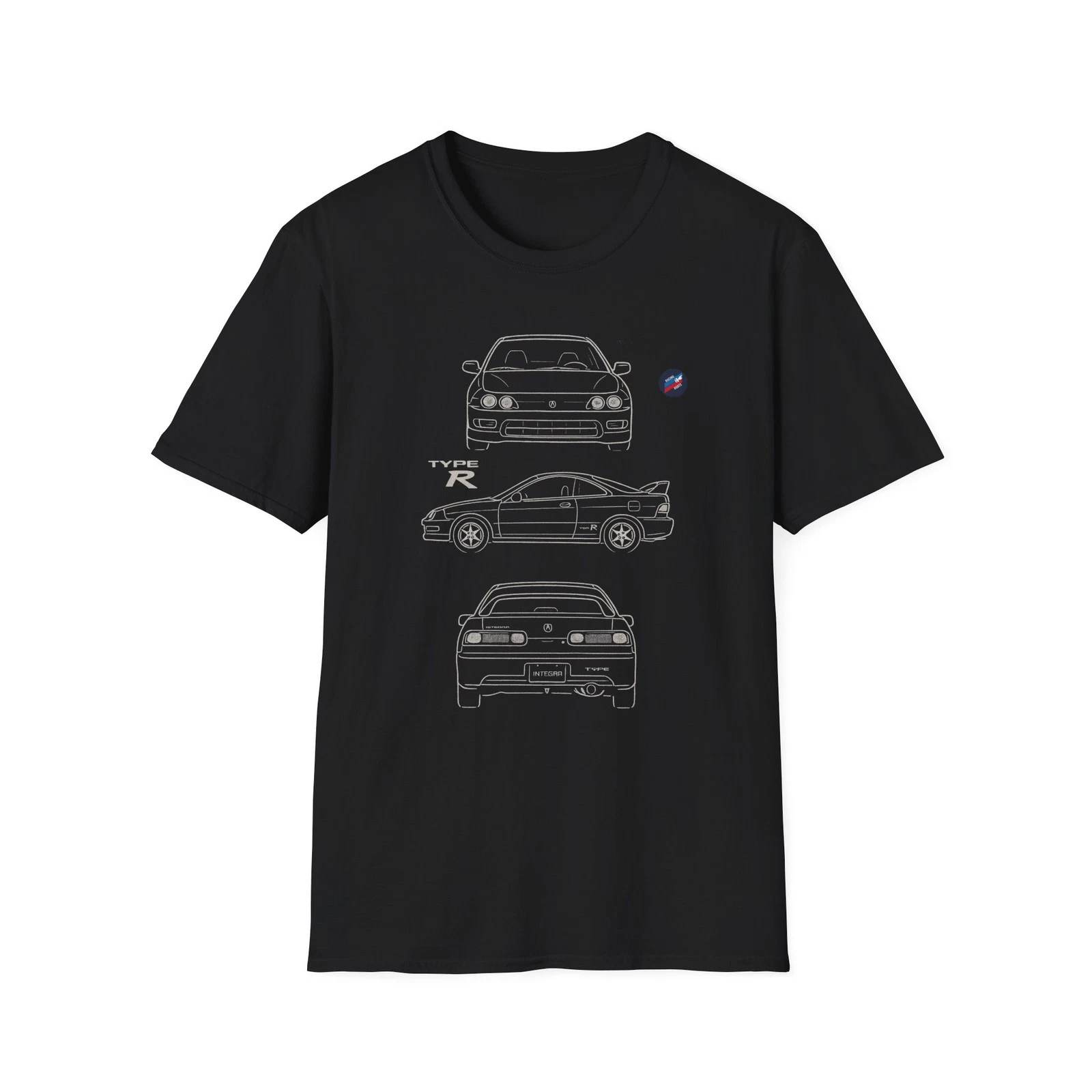 1997 Integra Type R Shirt – JDM DC2 ITR Front Side Rear Graphic Tee ...