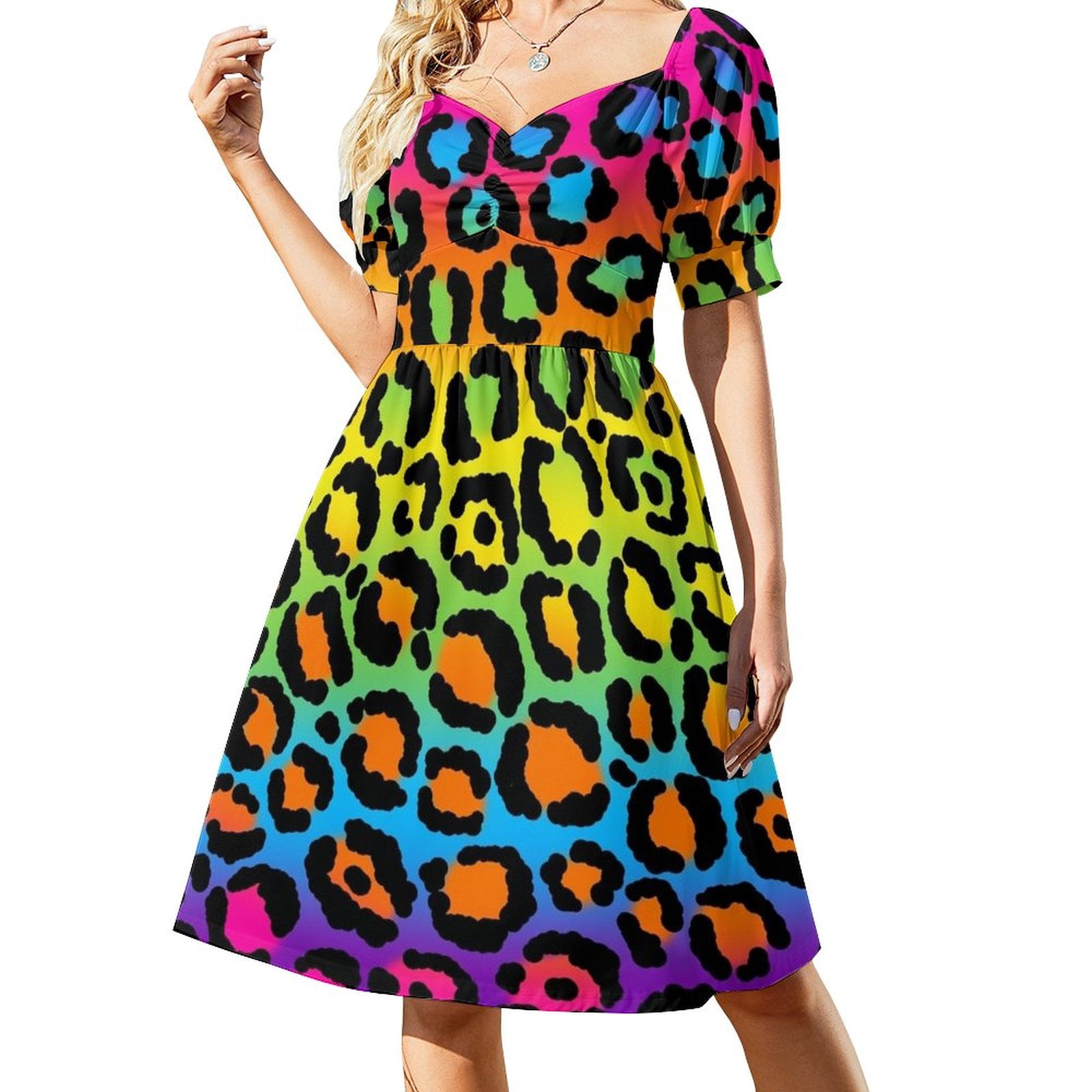 1997 Neon Leopard Print Dress dress party night summer dresses for ...