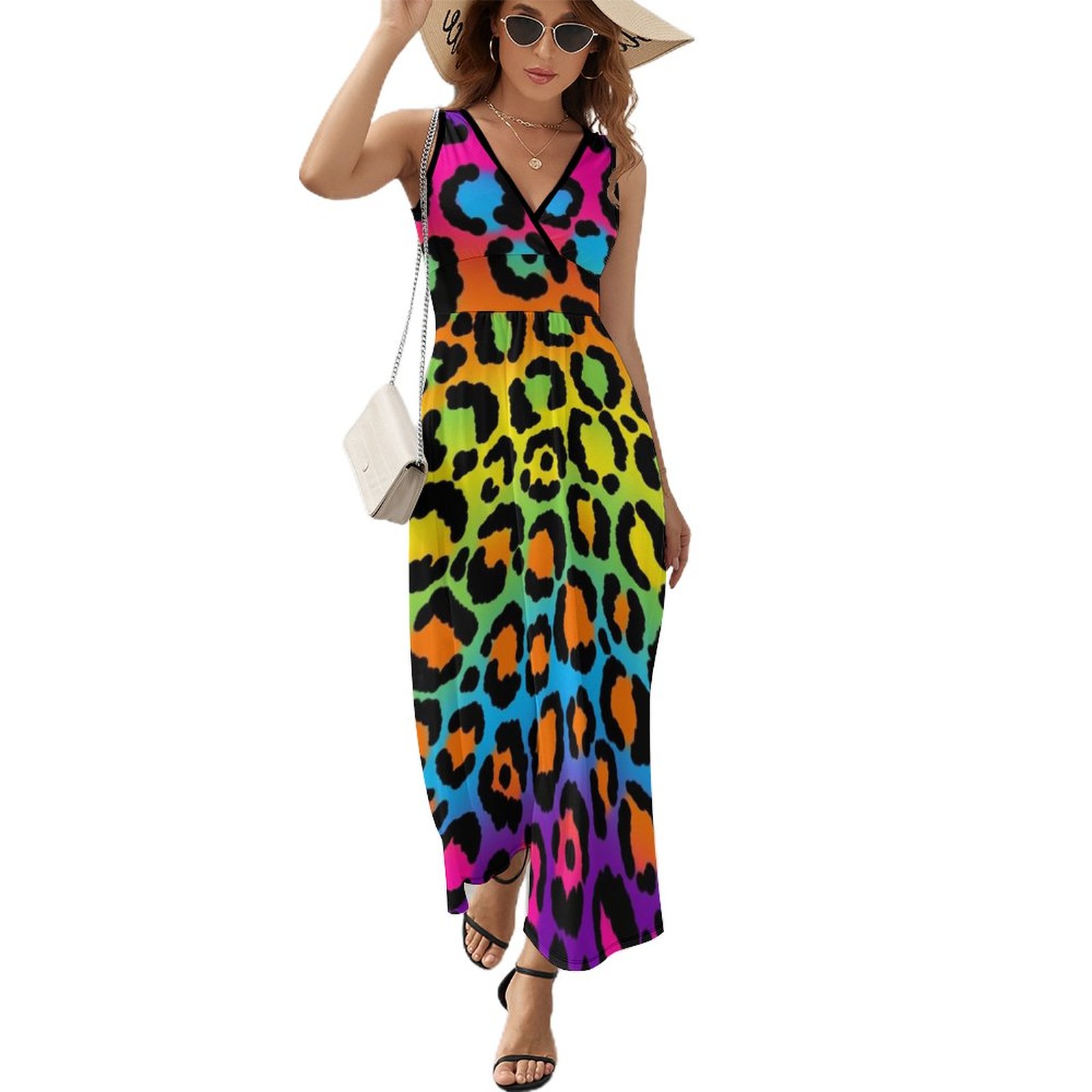 1997 Neon Leopard Print Sleeveless Dress women's summer dresses 2024 ...