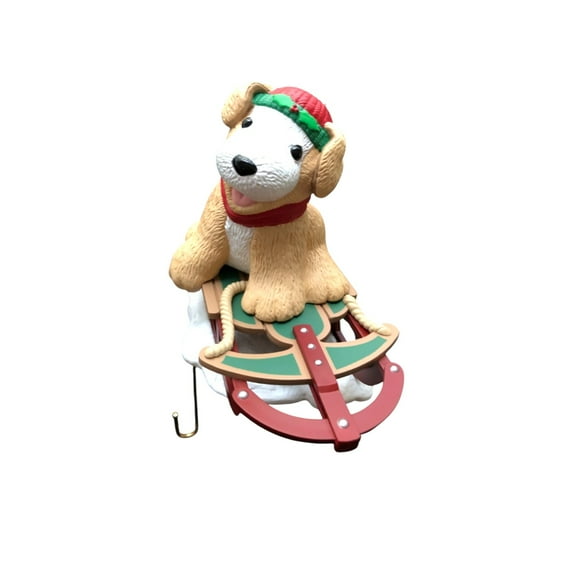 1997 Nikki Christmas Mantel Stocking Hanger (Nikki Dog on Sled ...
