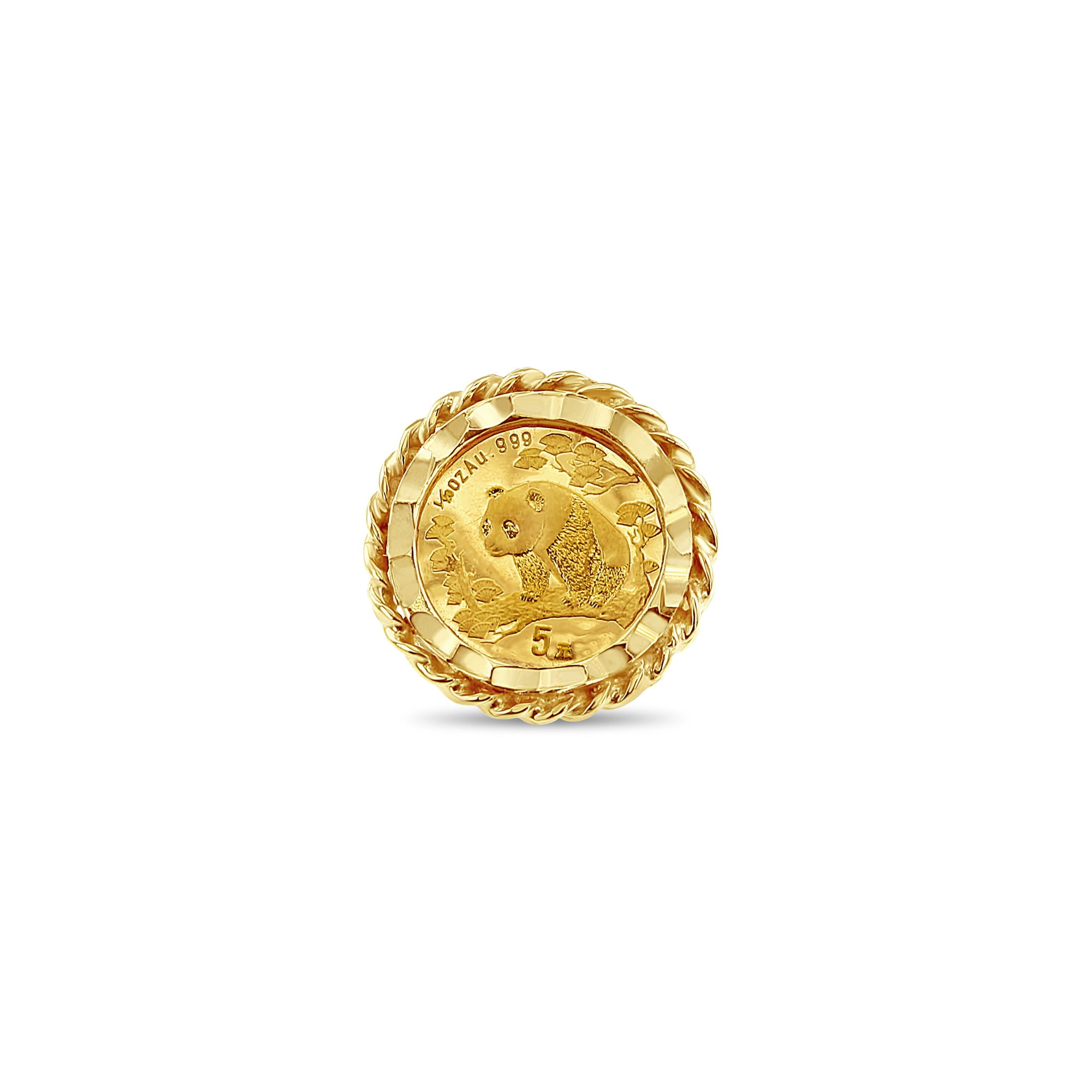 Panda Coin Ring with Rope & Diamond Cut Bezel - Walmart.com