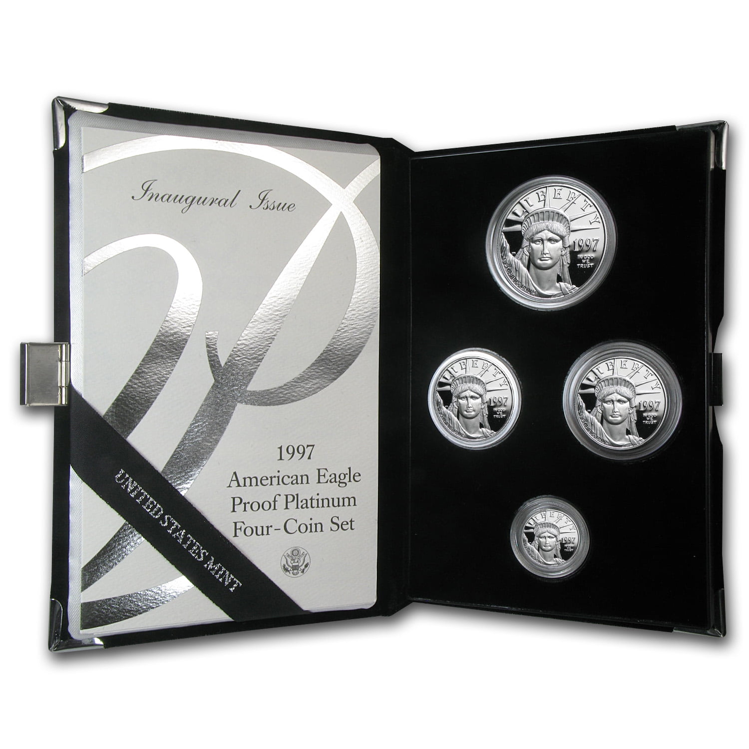 1997-W 4-Coin Proof American Platinum Eagle Set (w/Box & COA) - Walmart.com