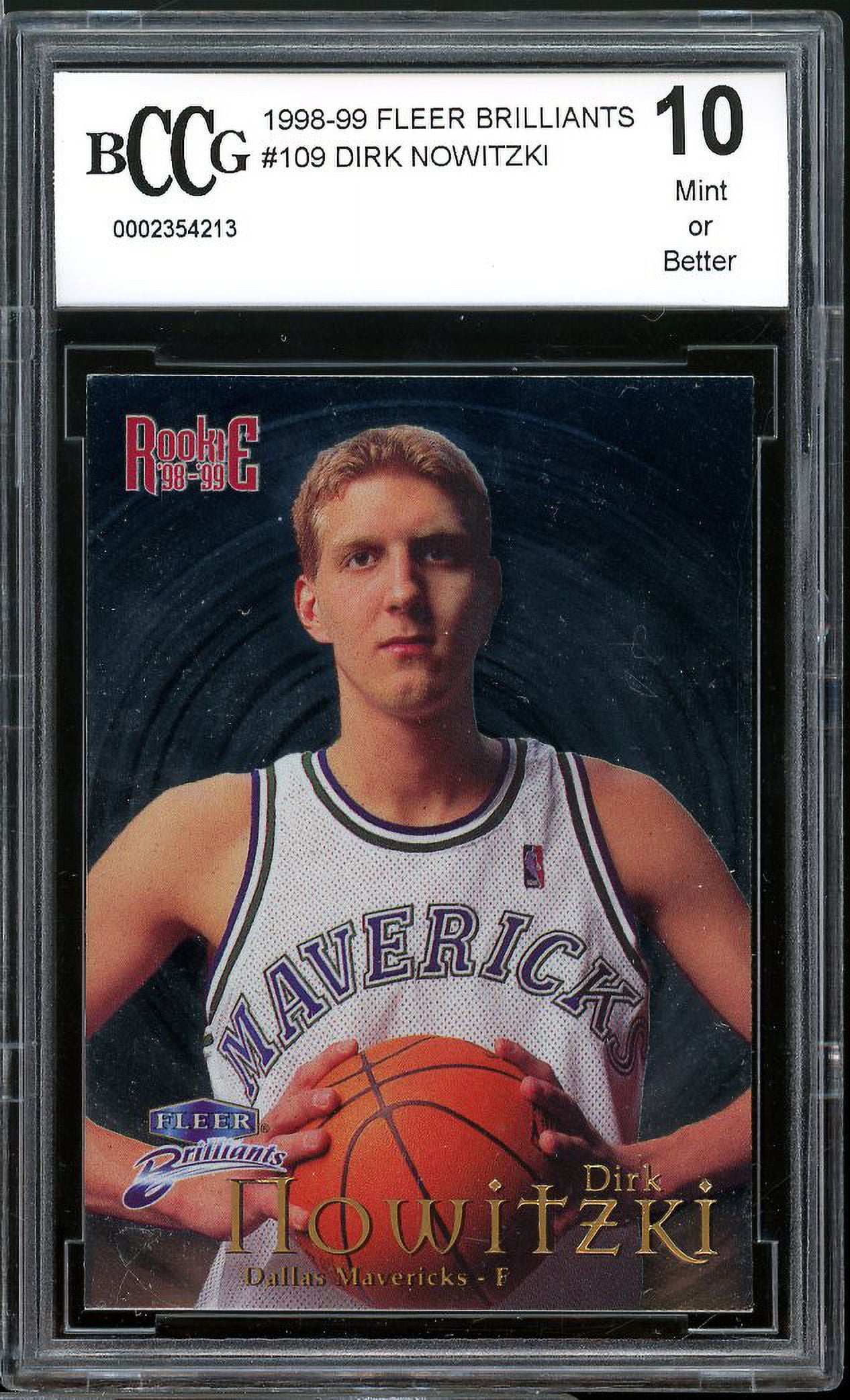 1998-99 Fleer Brilliants #109 Dirk Nowitzki Rookie Card BGS BCCG 10 ...