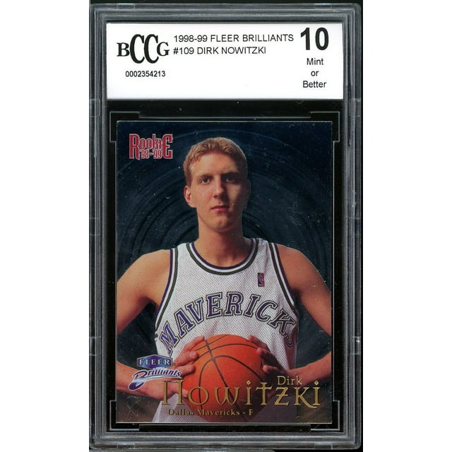 1998-99 Fleer Brilliants #109 Dirk Nowitzki Rookie Card BGS BCCG 10 ...