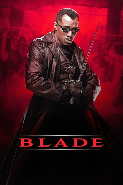 1998 Blade Movie Poster Wesley Snipes Daywalker Stephen Dorff UNFRAMED ...