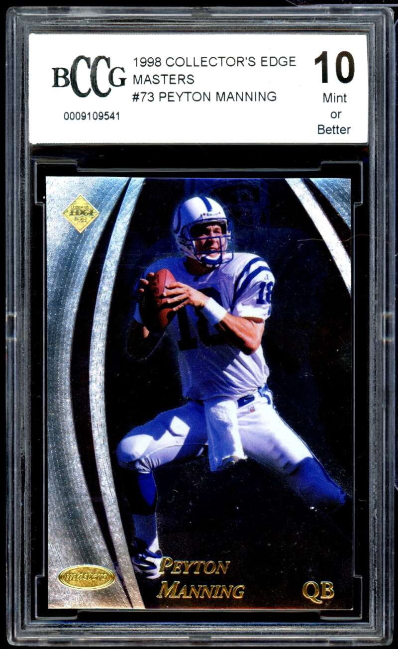 1998 Collector's Edge Masters #73 Peyton Manning Rookie Card BGS BCCG ...