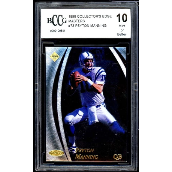 1998 Collector's Edge Masters #73 Peyton Manning Rookie Card BGS BCCG ...