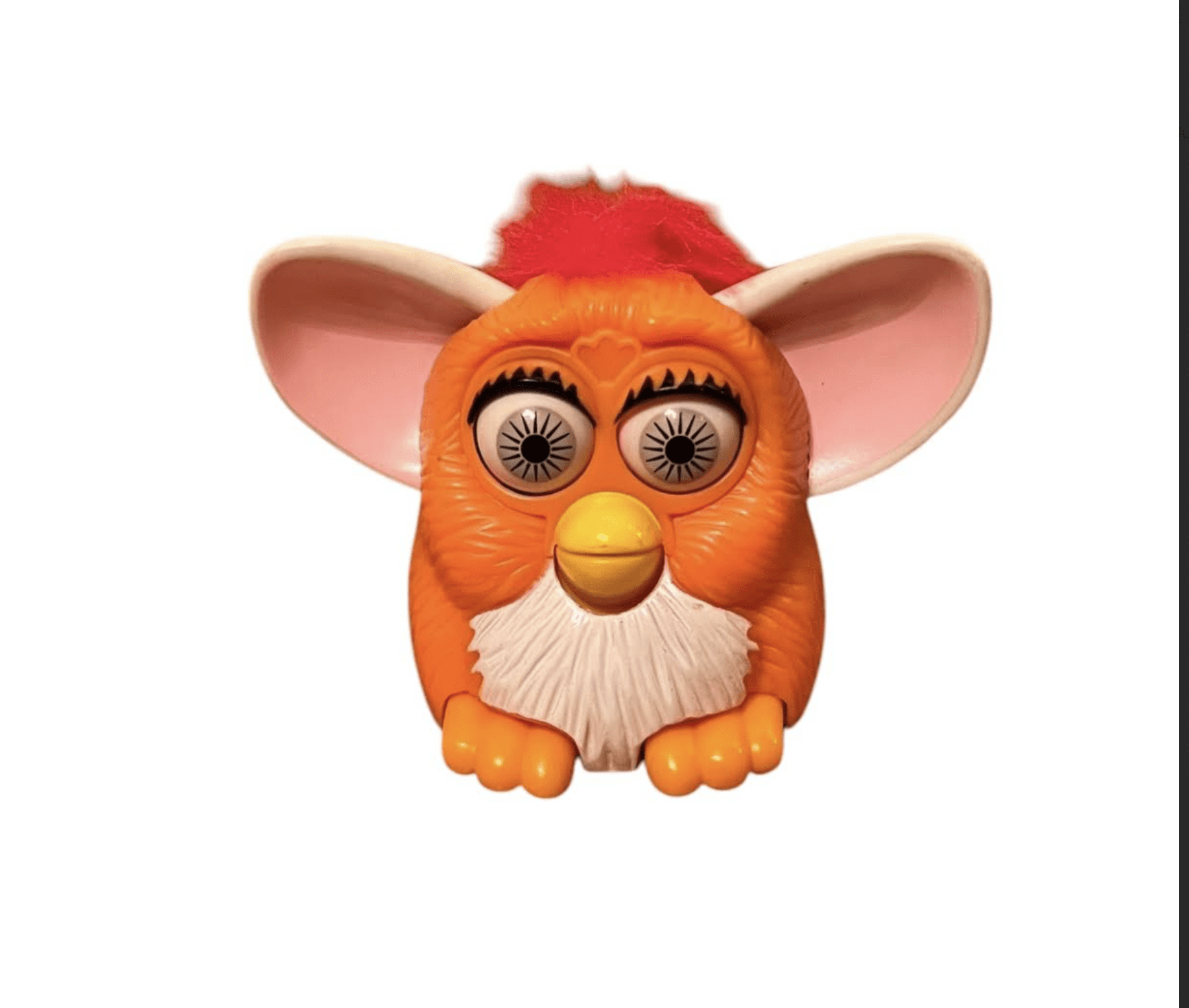 1998 Furby Toys Rolling Ear Flaps Orange Tiger Electronics 3” Figure ...