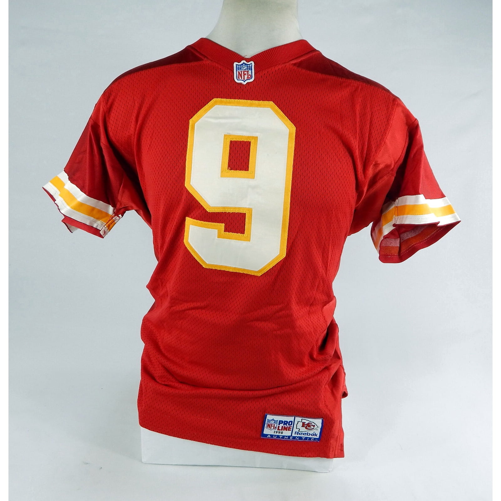 1998 Kansas City Chiefs Reggie Jones #9 Game Used Red Jersey 40 832 ...