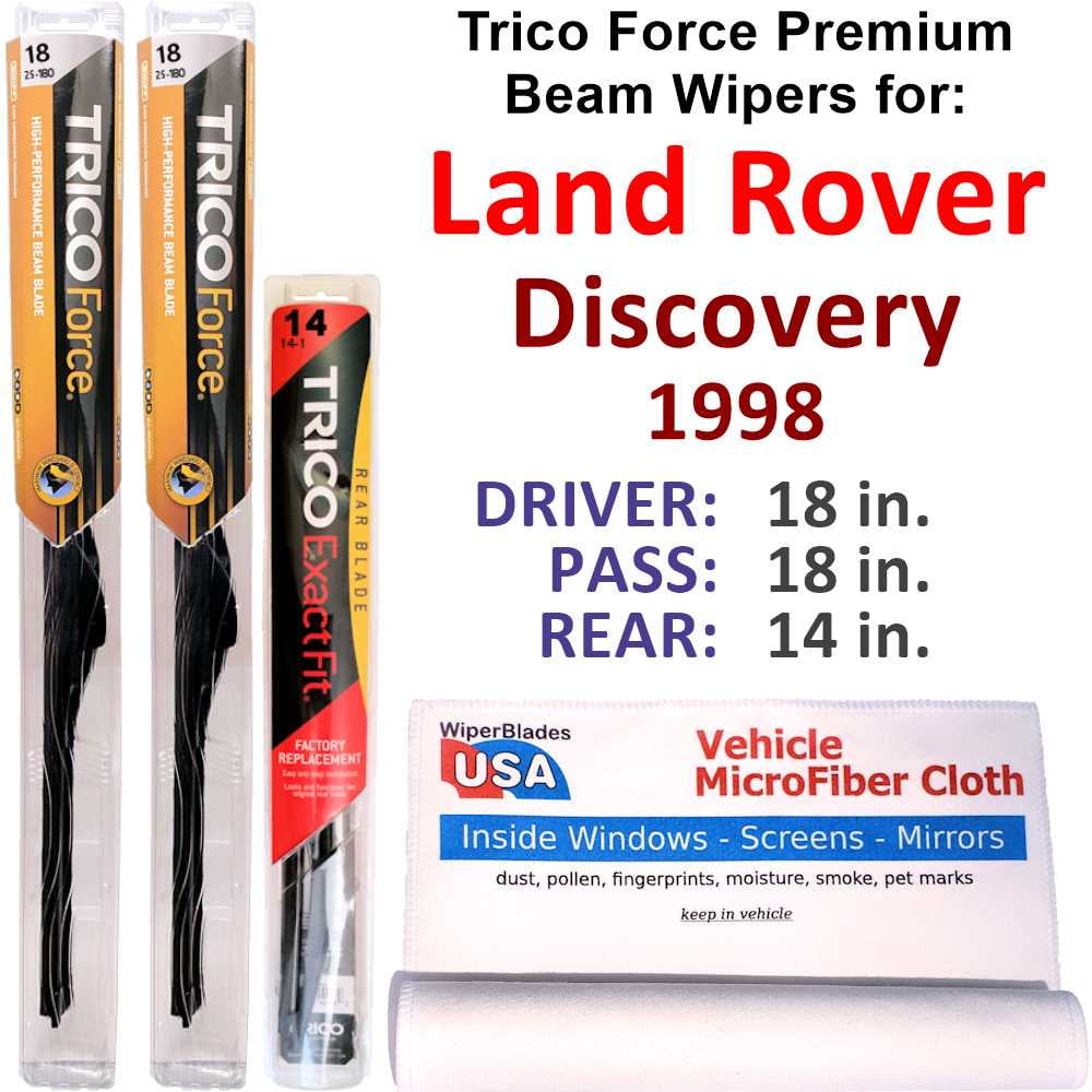 1998 Land Rover Discovery Performance Beam Wipers (Set of 3) w/Rear ...