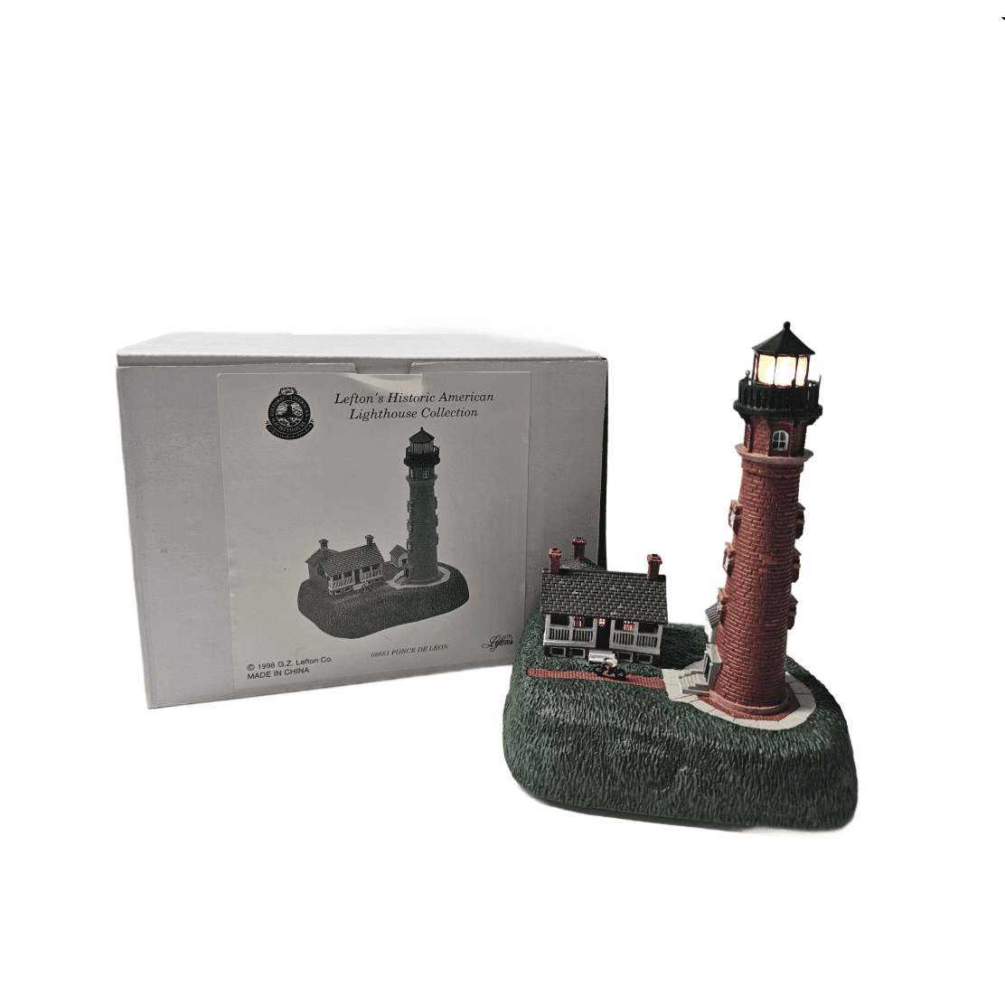 1998 Lefton Historic American Ponce De Leon Light-up Lighthouse ...