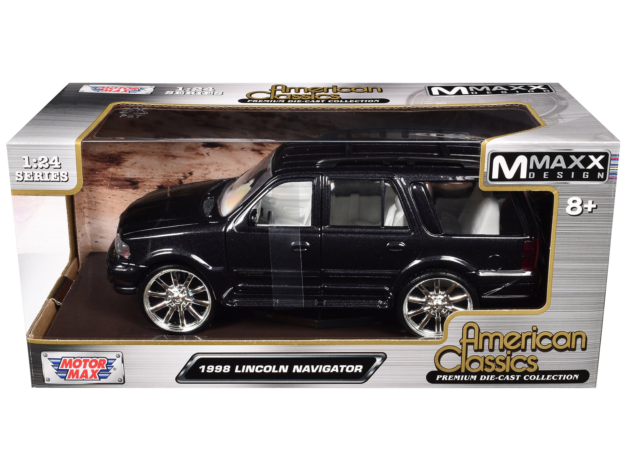 1998 Lincoln Navigator Black Met w/White Interior "Maxx Design" "American Classics" Series 1/24 ...