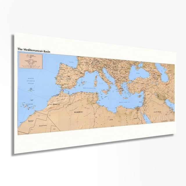 1998 Mediterranean Basin Map - Map of the Mediterranean Region ...