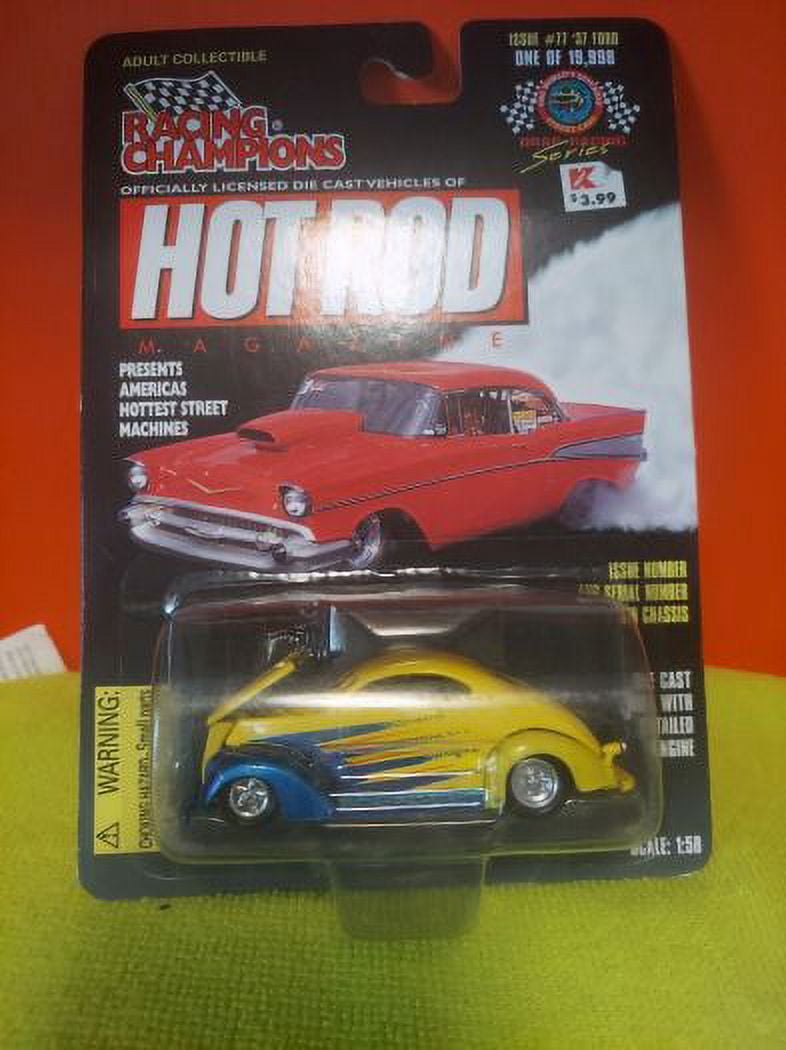 1998 Racing Champions Hot Rod Mag 1937 Ford Yellow/Blue Custom Diecast 1:58 Scale - Walmart.com