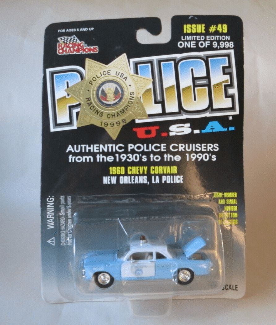 1998 Racing Champions Police 1960 Chevy Corvair New Orleans, LA Police ...