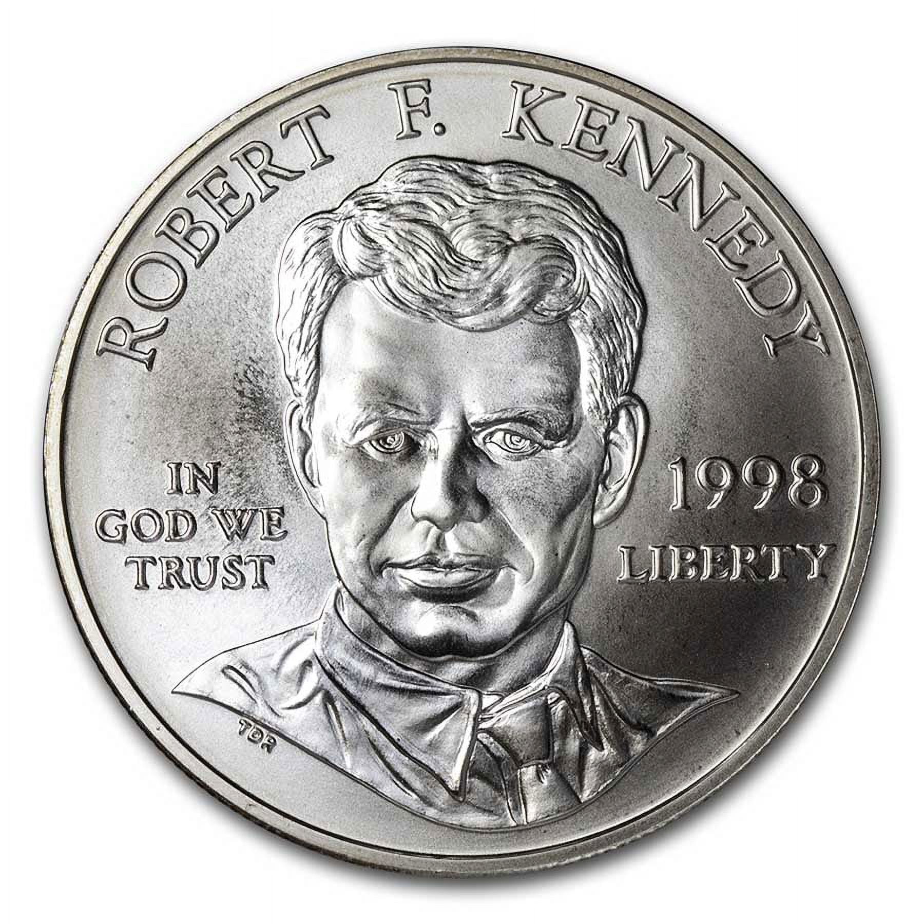 1998-S Robert F. Kennedy $1 Silver Commem BU (w/Box & COA) - Walmart.com