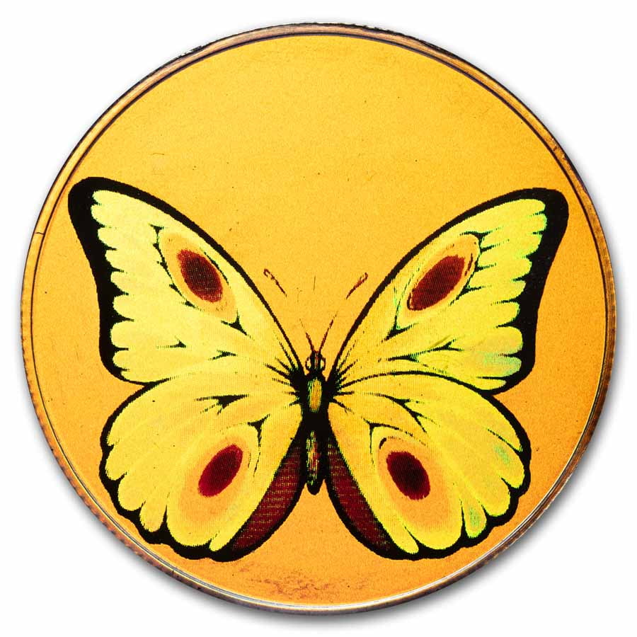 1998 St Thomas & Prince AR 1000 Dobras Butterfly Hologram Proof ...