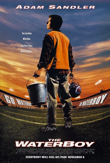 1998 The Waterboy Movie Poster Bobby Boucher Adam Sandler Fairuza Balk ...