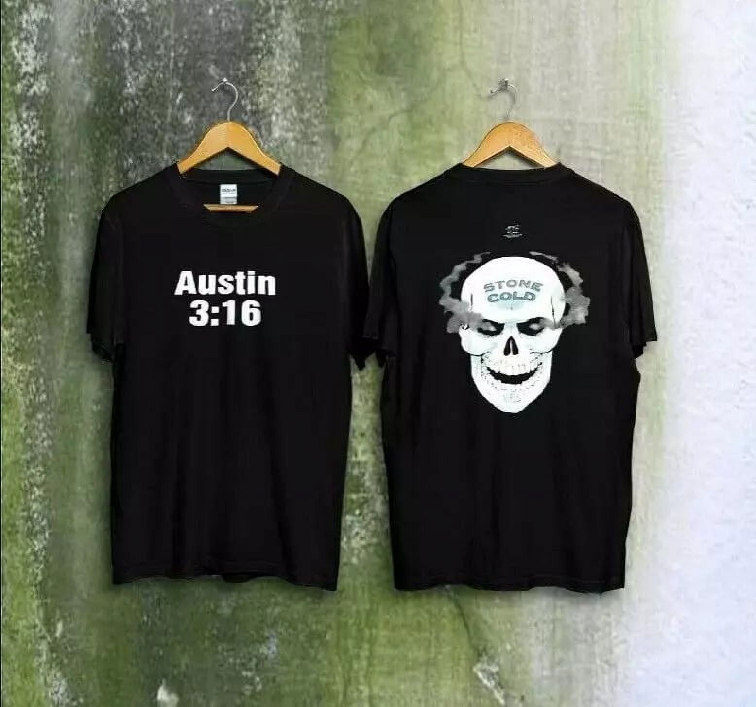 1998 WWF WWE STONE Cold Steve Austin316 Smoking Skull T-Shirt 2 Sides ...