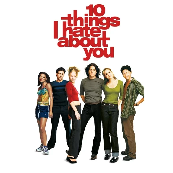 1999 10 Things I Hate About You Movie Poster Heath Ledger Julia Stiles ...