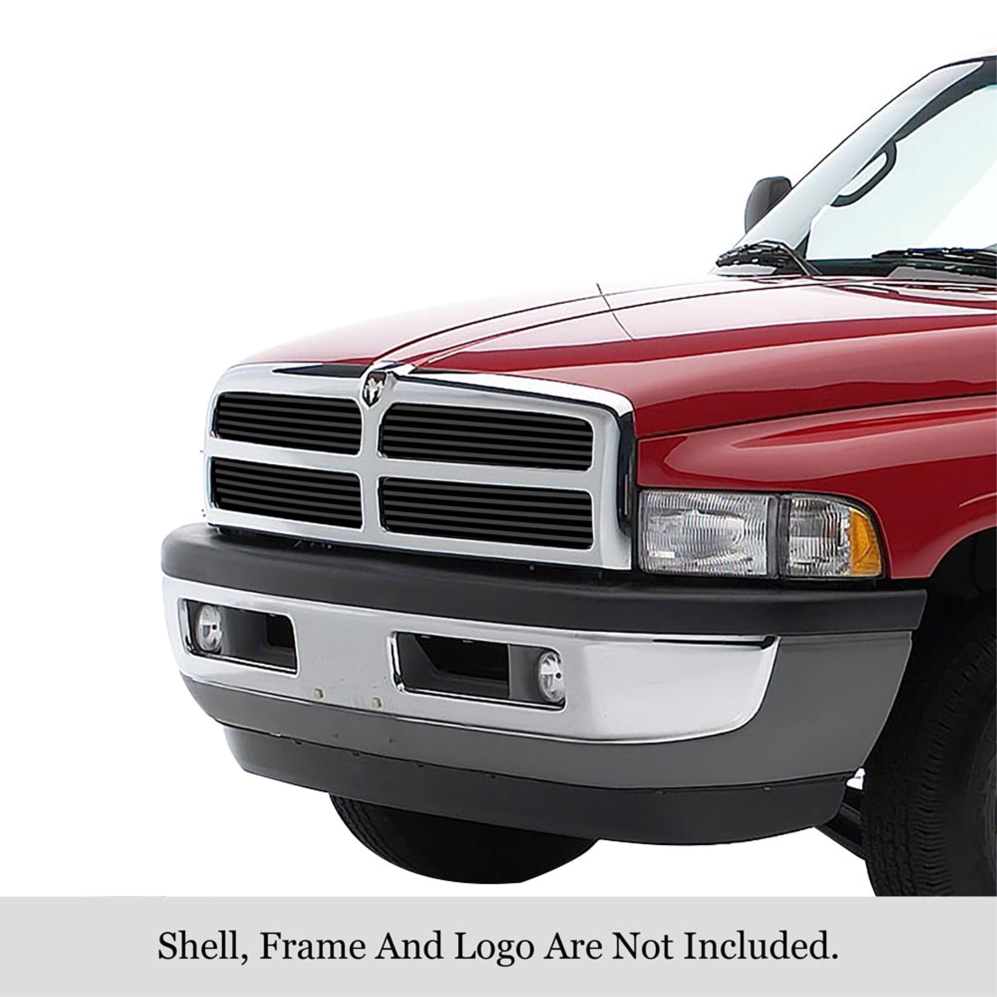 APS 1999-2001 Dodge Ram Sport Black Stainless Steel Billet Grille 8x6 ...