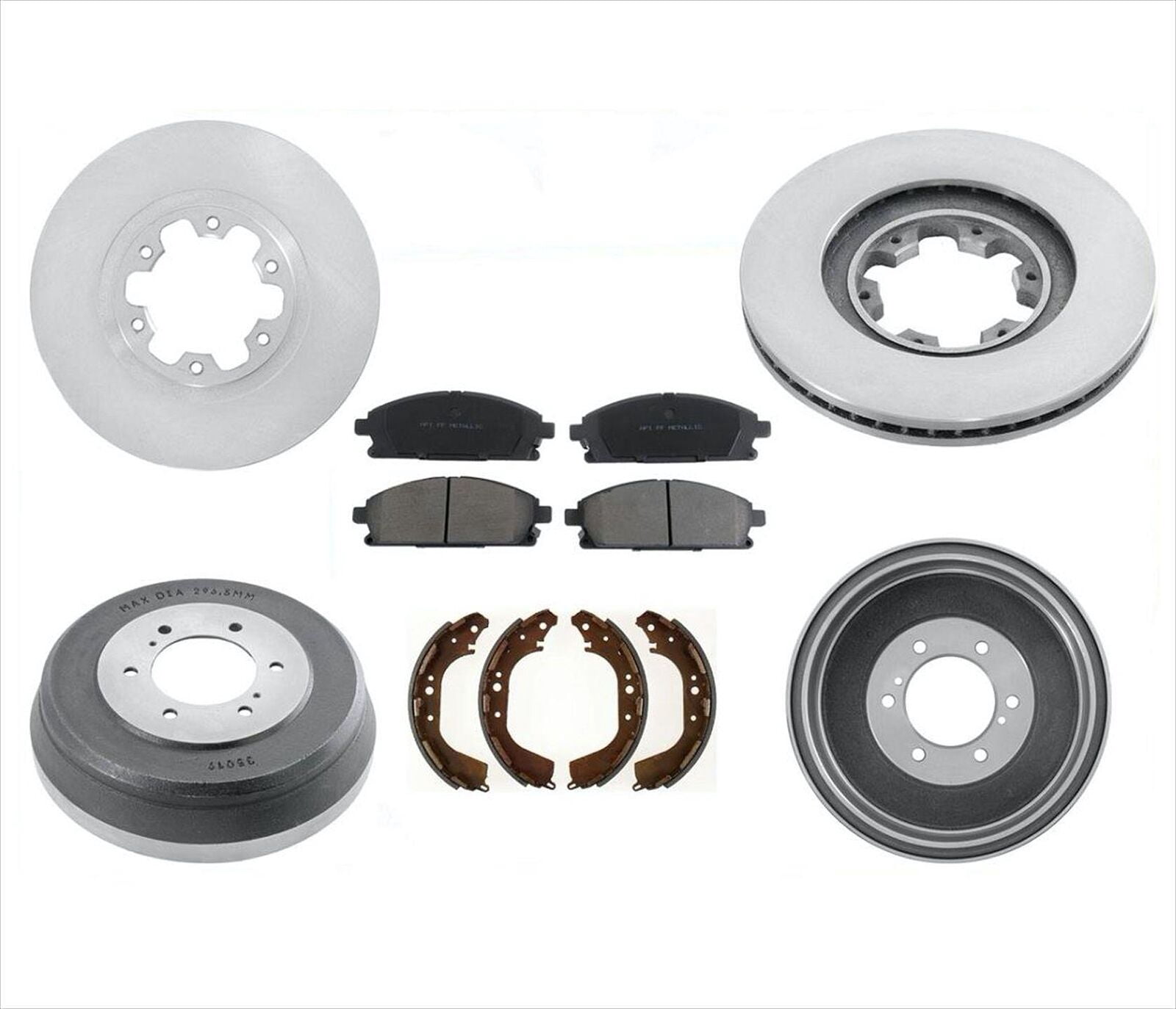 1999-2001 for Nissan Path Ceramic Rotor & Drum Brake Kit - 6pc Set for ...