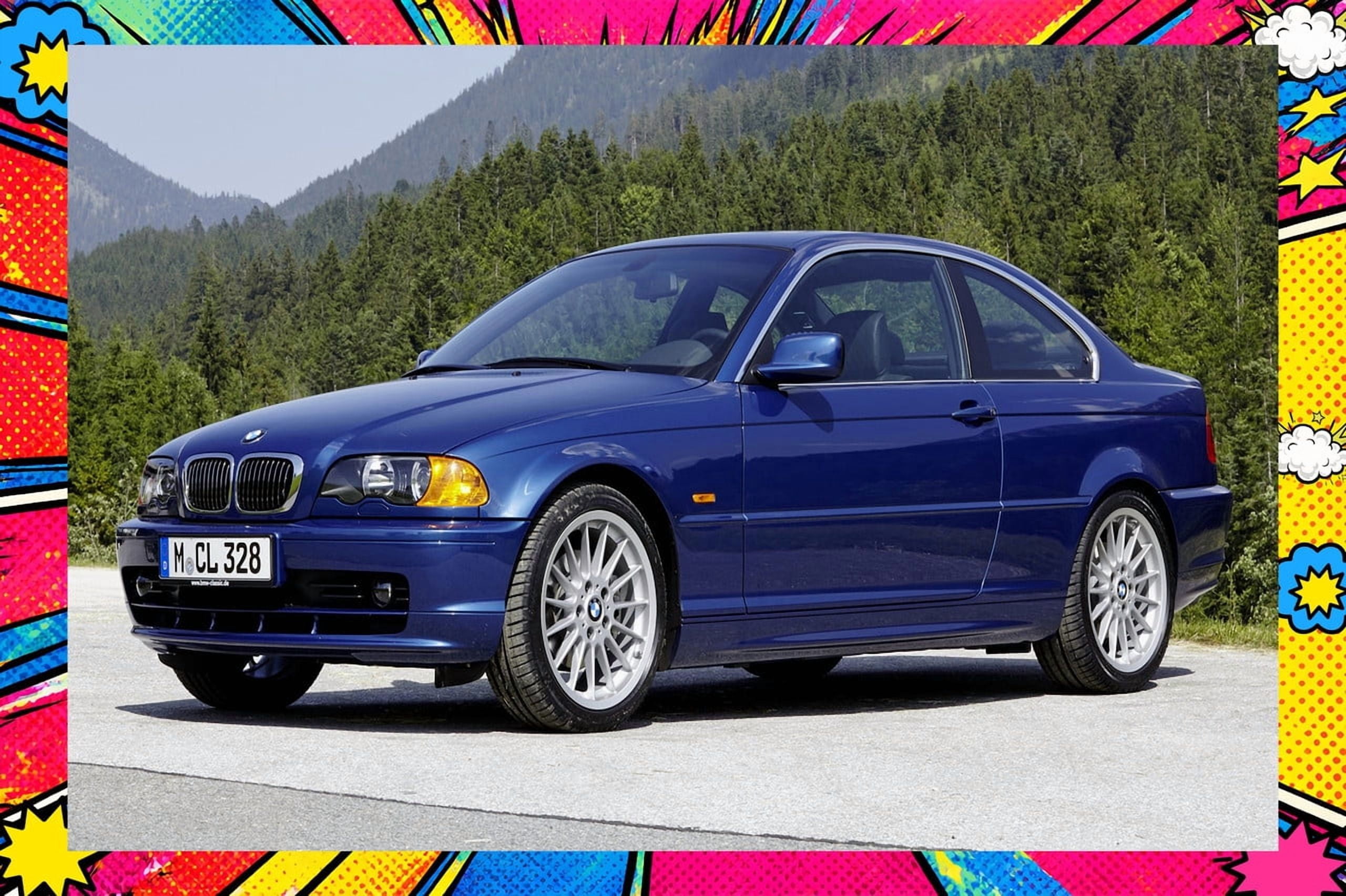 1999 BMW 3 Series Coupe - Pop Art Edition | 24x36 Inch Glossy Laminated ...