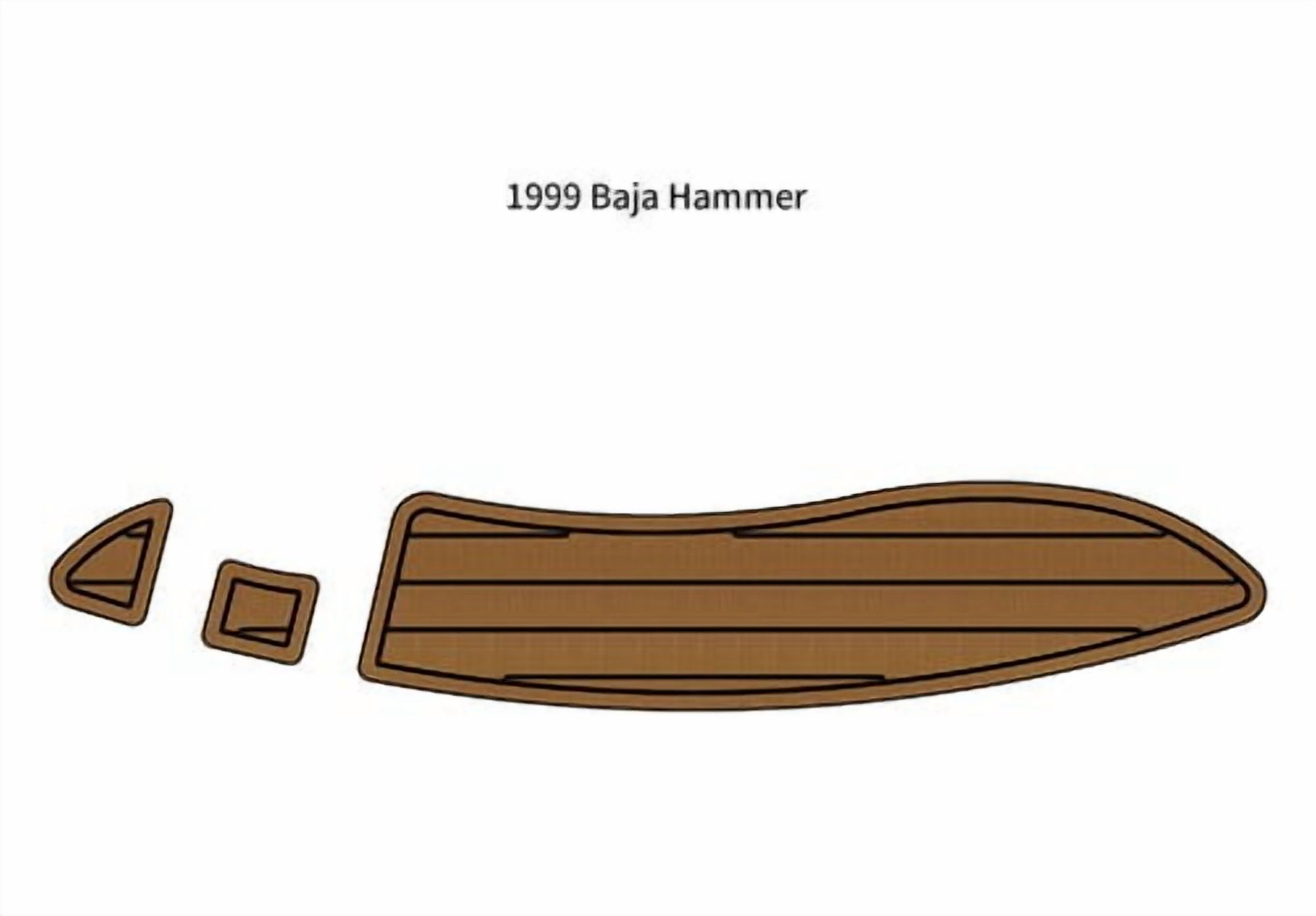1999 Baja Hammer Swim Platform Step Mat Boat EVA Faux Foam Teak Deck ...