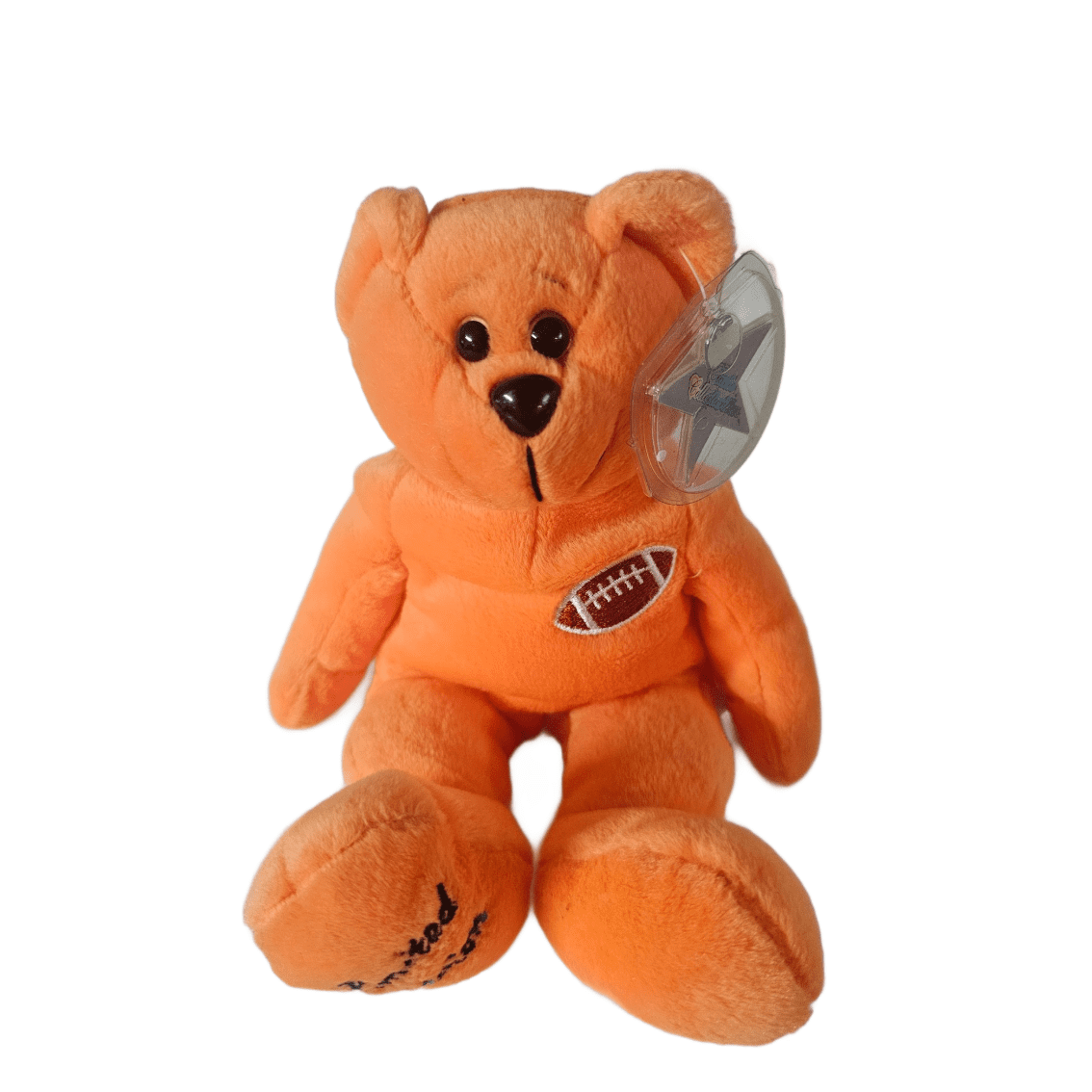 1999 Classic Collecticritters TD Promo Football Bear Orange Bean Bag ...