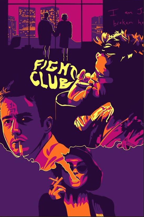 1999 Fight Club Poster 24x36 | Anarchy and Identity | Brad Pitt Edward ...